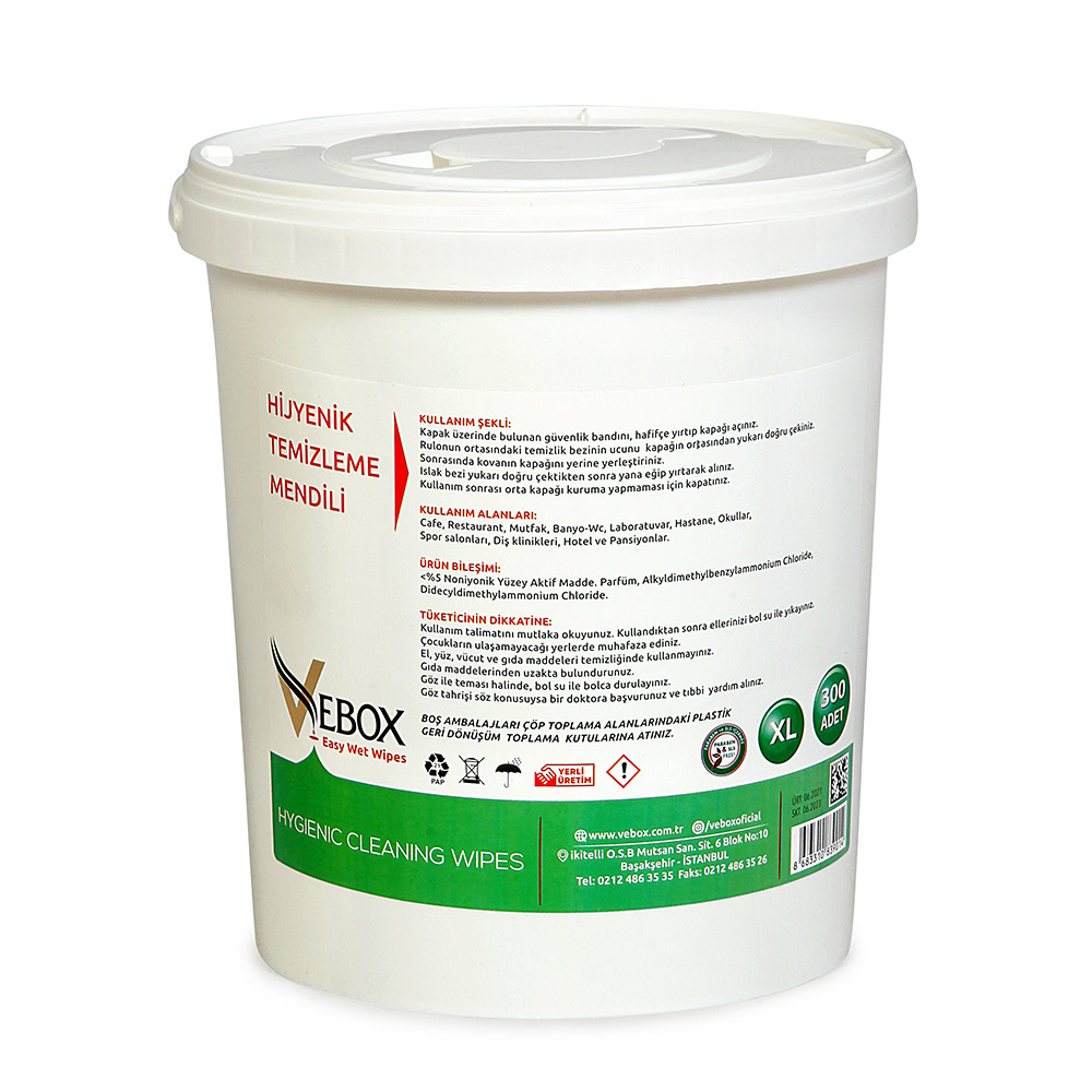 Vebox Easy Wet Wipes Hijyenik Kova Mendil Eko (300 Adet)